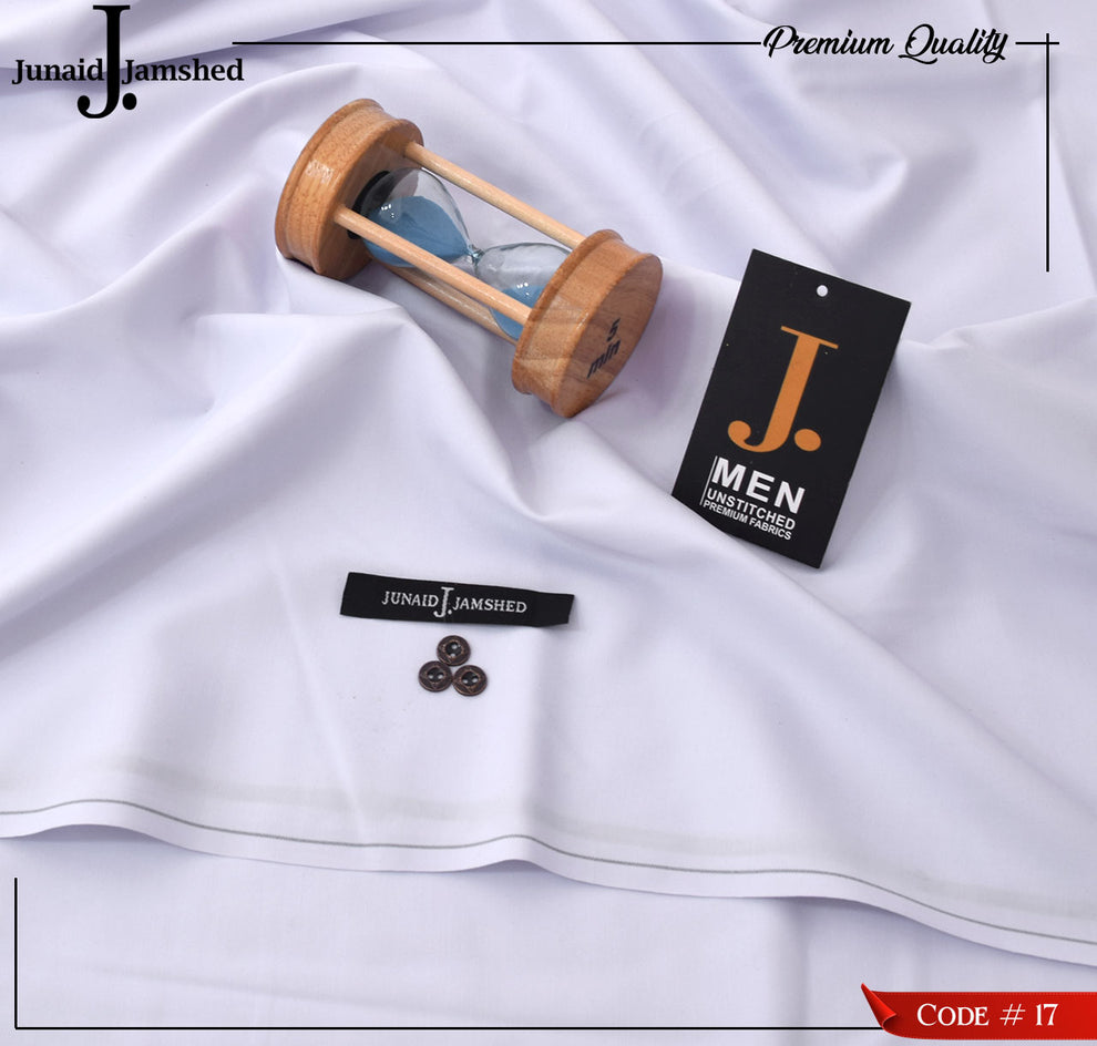 JUNAID JAMSHED (PURE WHITE) MEN Unstitched Winter Wash & Wear (Copy ...